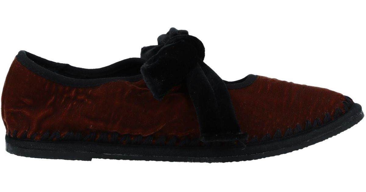 Apepazza Ballet Flats Textile Fibers in Black | Lyst
