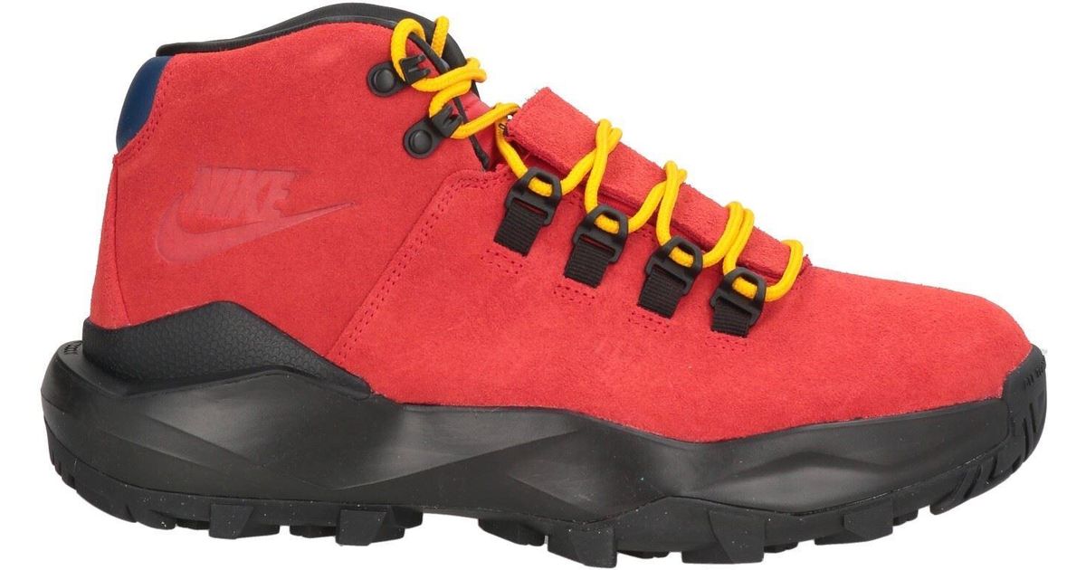 Nike Ankle Boots Leather in Red for Men | Lyst