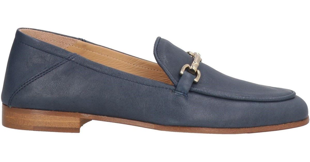 Lemarè Loafers Leather in Blue | Lyst
