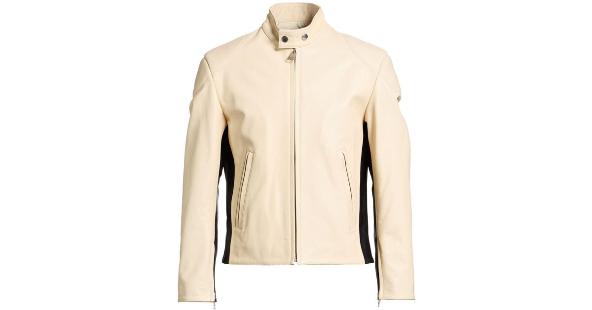 Sandro Ivory Jacket Calfskin in Natural for Men | Lyst UK