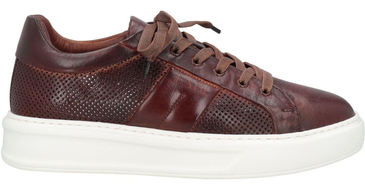 Fabi Sneakers Leather in Brown for Men | Lyst