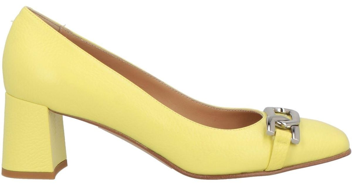 Voltan Pumps Leather in Metallic | Lyst UK