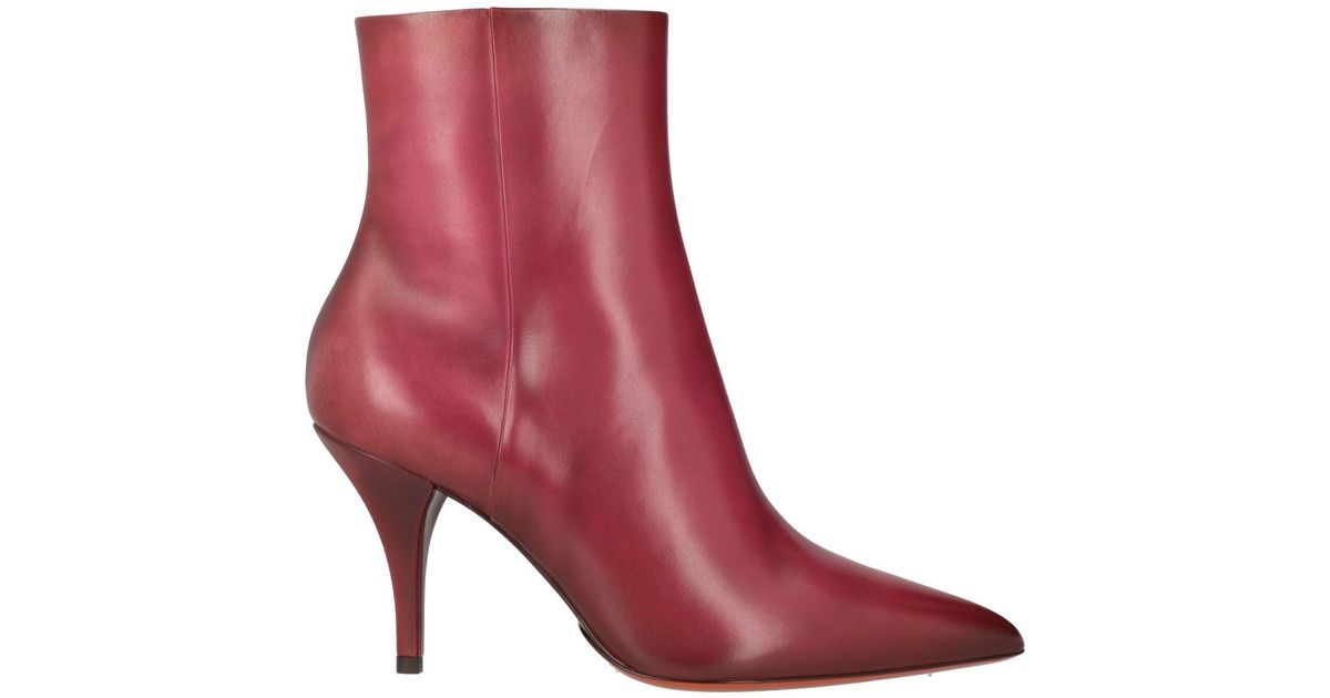 Santoni Ankle Boots in Red | Lyst UK