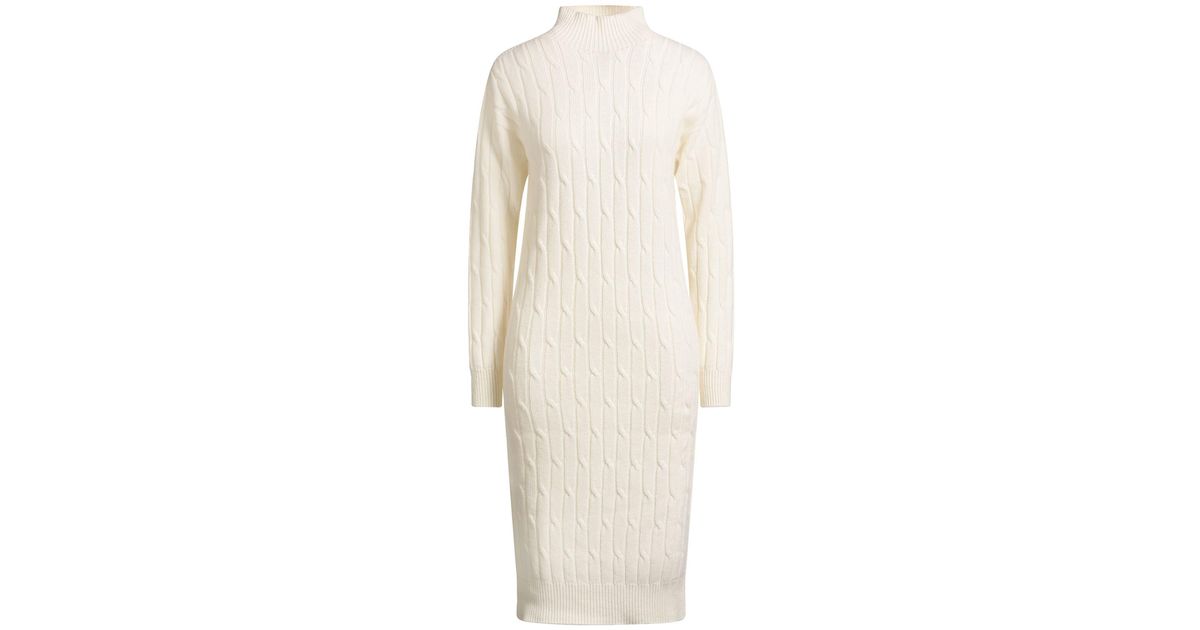 Peserico Easy Midi Dress Wool, Cashmere in White | Lyst UK