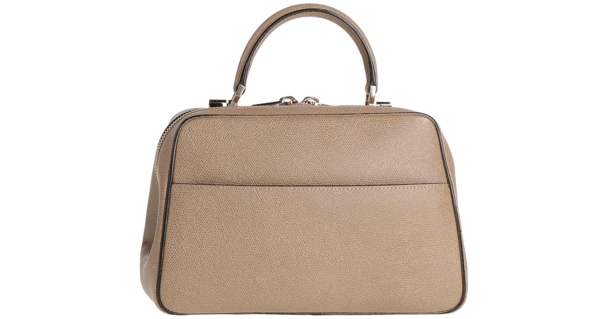 Valextra Handbag in Natural | Lyst