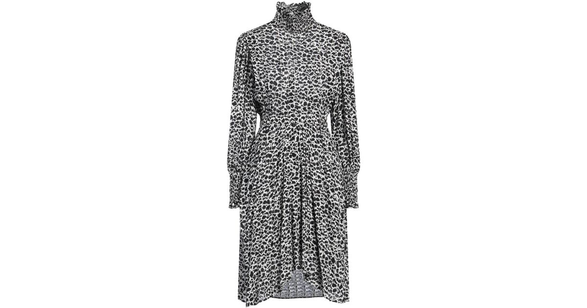 Replay Midi Dress Viscose, Metallic Fiber in Grey | Lyst UK