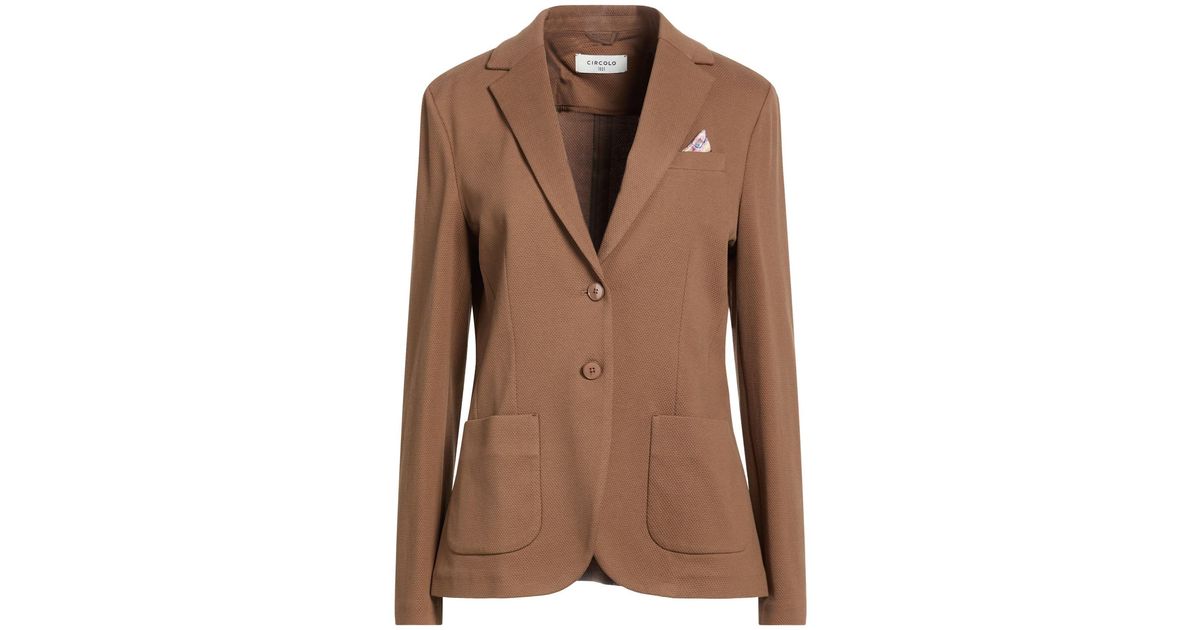 Circolo 1901 Blazer in Brown | Lyst UK