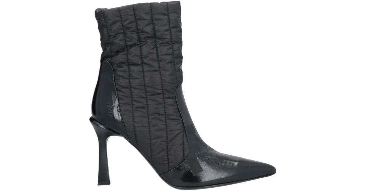 Fabi Ankle Boots Leather, Textile Fibers in Black | Lyst