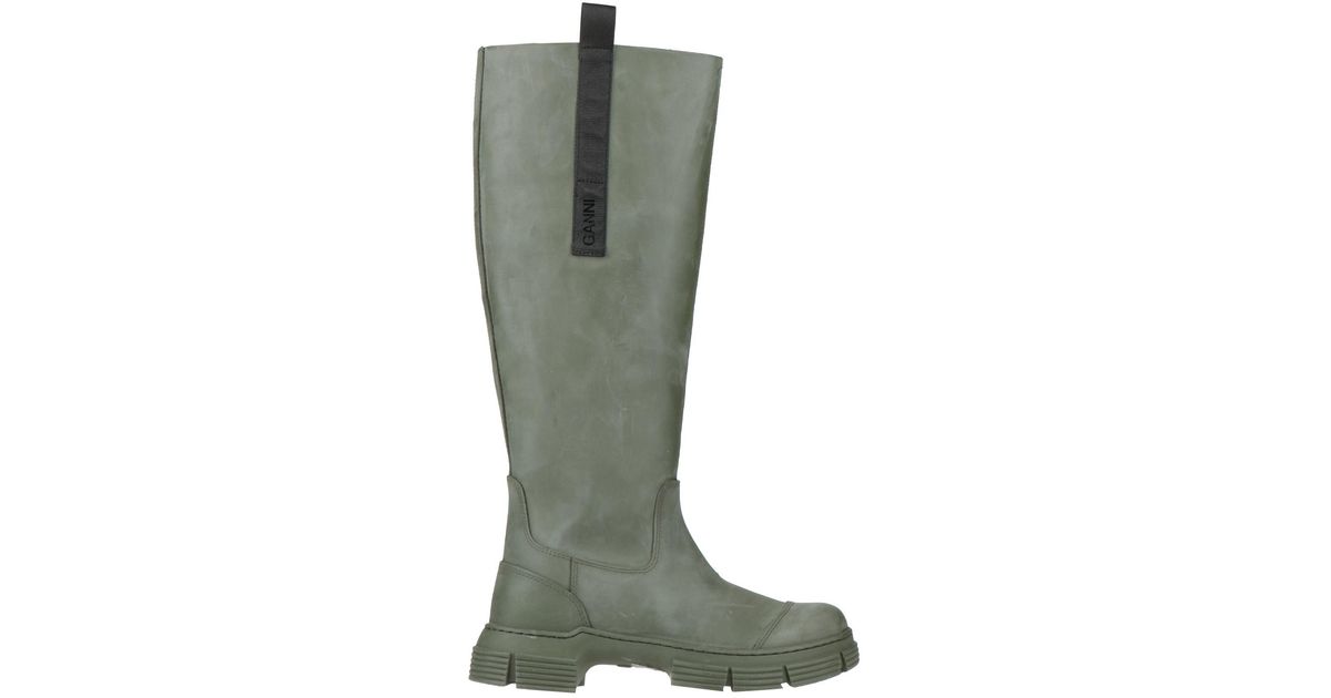 Ganni Boots in Green | Lyst UK