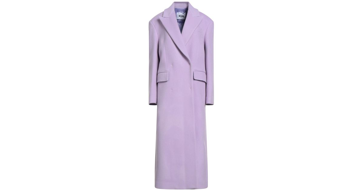 MSGM Coat in Purple | Lyst UK
