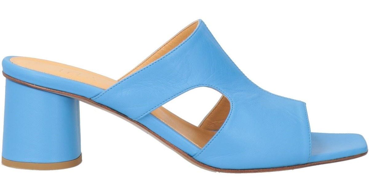 Tela Azure Sandals Leather in Blue | Lyst