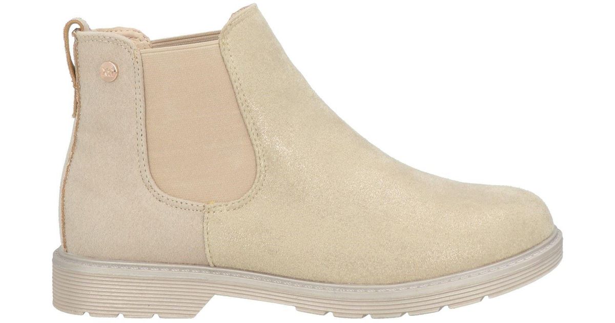 Xti Ankle Boots Tele Fibers in Natural | Lyst