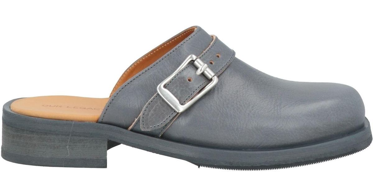 Our Legacy Mules & Clogs Leather in Gray for Men | Lyst