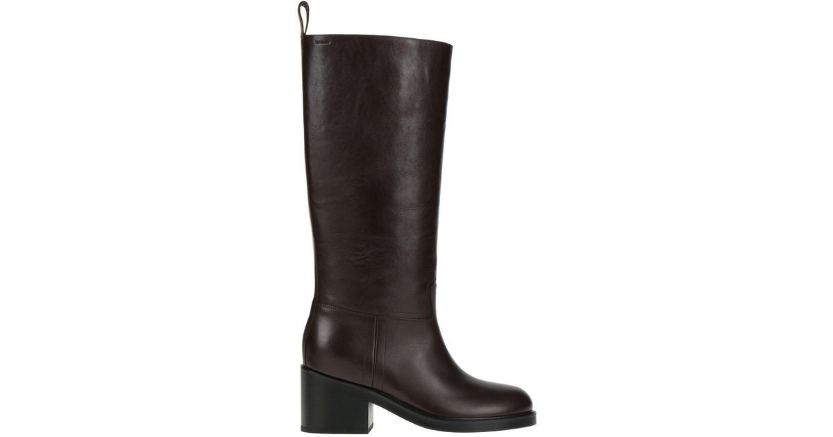 Bally Chocolate Boot Calfskin in Black | Lyst UK