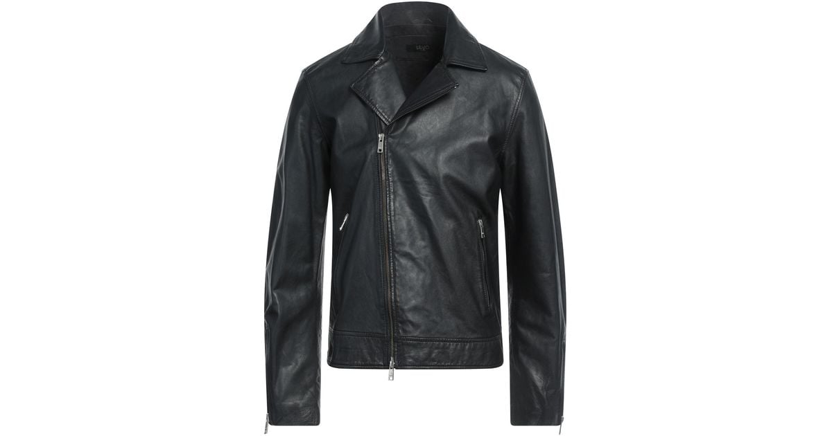 Liu Jo Jacket Leather in Black for Men | Lyst UK