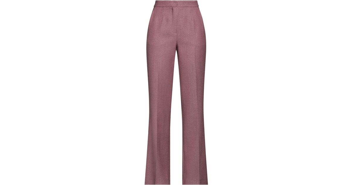 Beatrice B. Antique Rose Pants Virgin Wool, Acrylic in Purple | Lyst