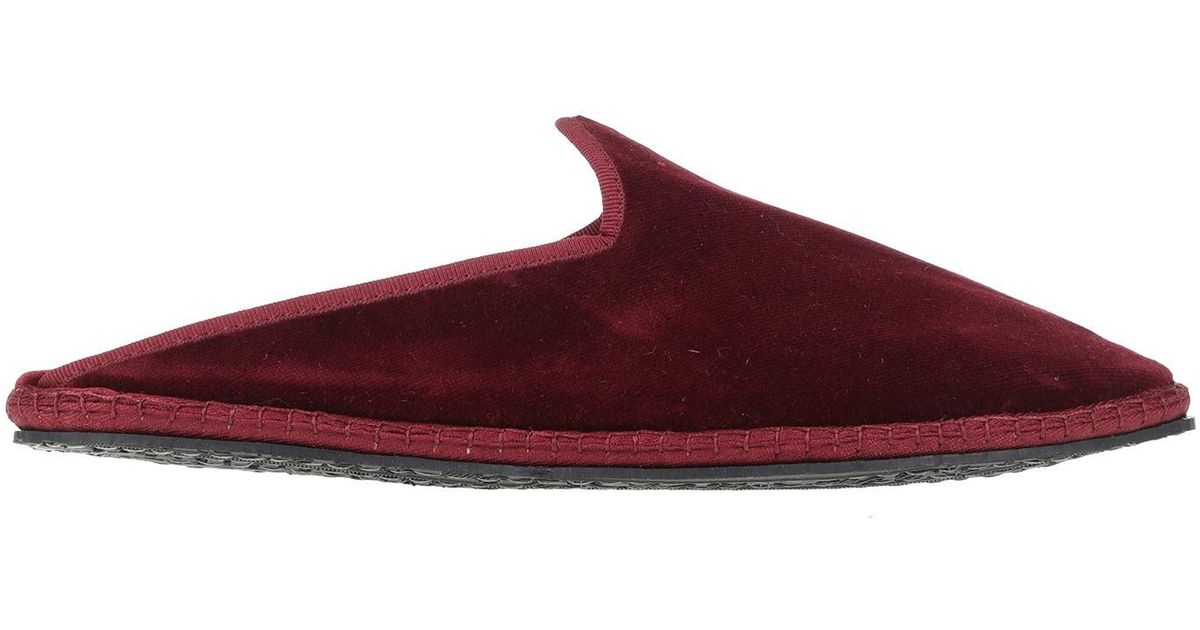 LE PAPÙ Burgundy House Slipper Textile Fibers in Red for Men | Lyst