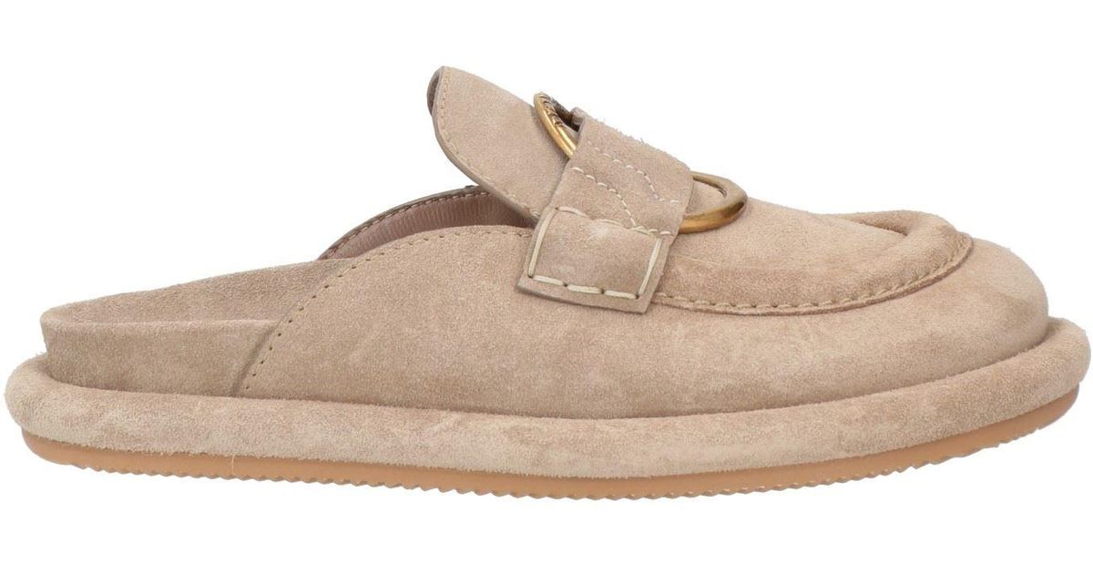 Moncler Sand Mules & Clogs Leather in Natural | Lyst