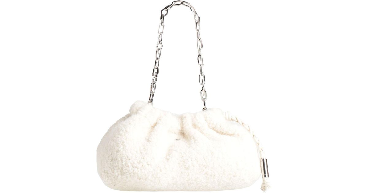Ba&sh Handbag Alpaca Wool, Polyamide, Lambskin in Natural | Lyst UK