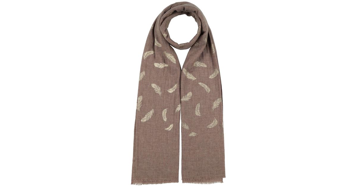 PAHIESA FORMENTERA Scarf Cashmere in Brown | Lyst UK