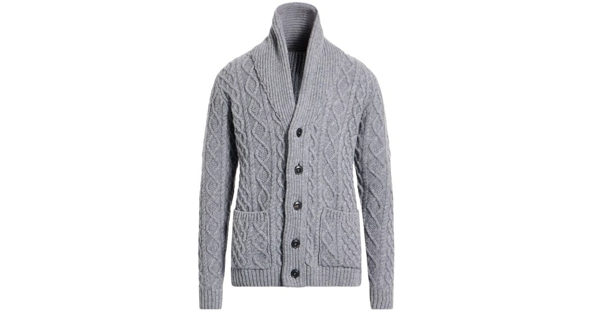 Irish Crone Cardigan in Grey for Men | Lyst UK