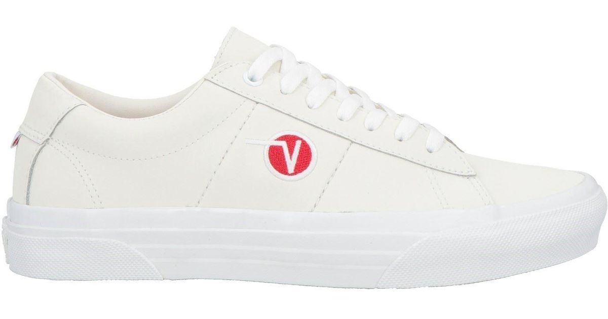 Vans Pop Cush Sneakers Leather in White for Men | Lyst