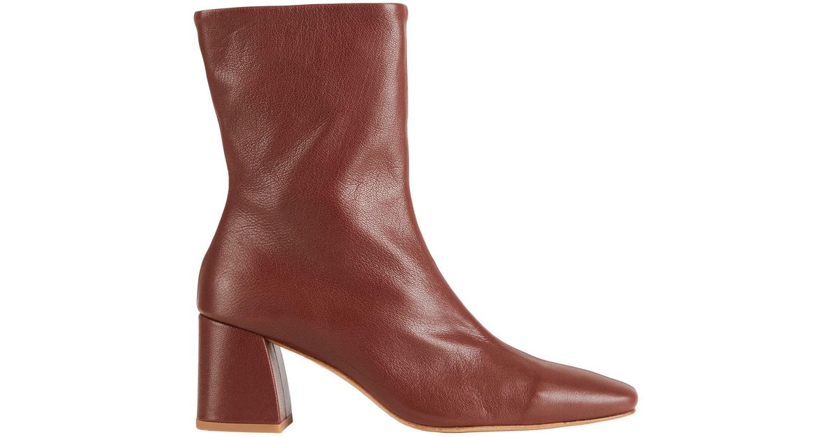 Pedro Garcia Brick Ankle Boots Leather in Brown | Lyst