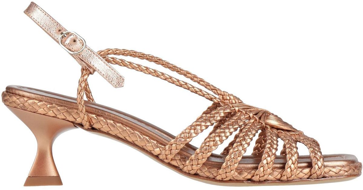 Pons Quintana Copper Sandals Leather in Natural | Lyst