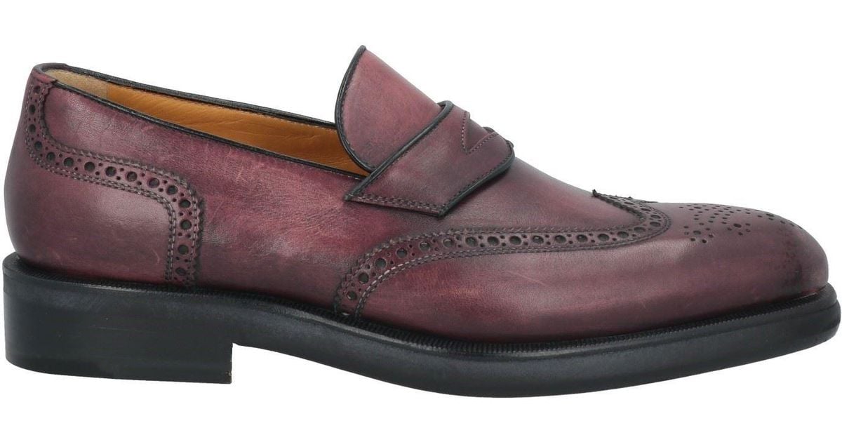 A.Testoni Loafers Calfskin in Purple for Men | Lyst
