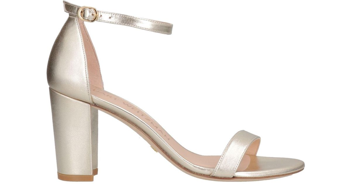 Stuart Weitzman Sandals in Natural | Lyst