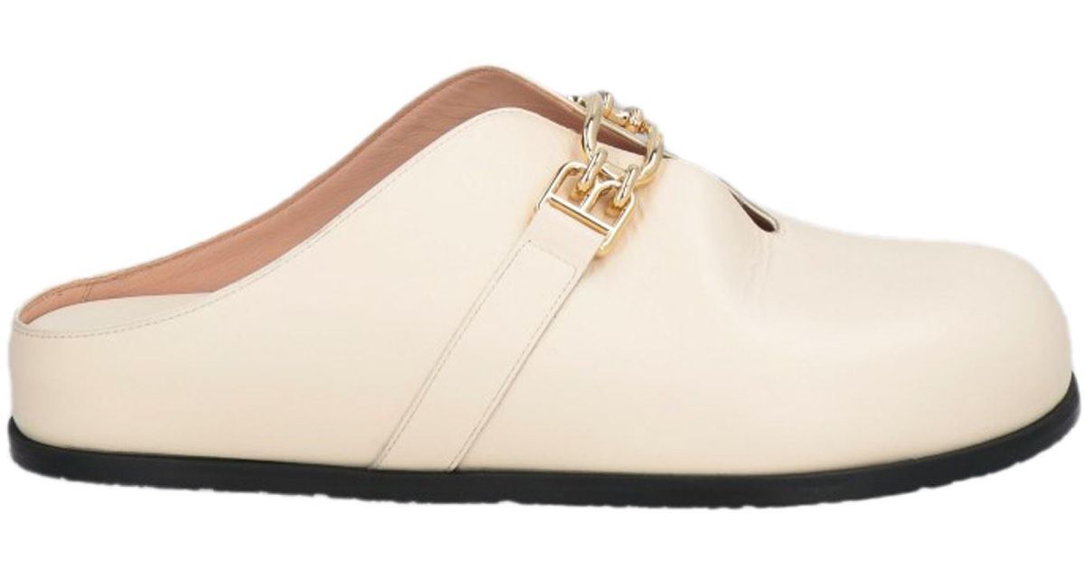 Bally Cream Mules & Clogs Cow Leather in White | Lyst