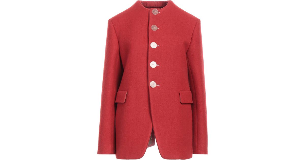 Quira Coat Ramie, Virgin Wool, Cotton in Red | Lyst