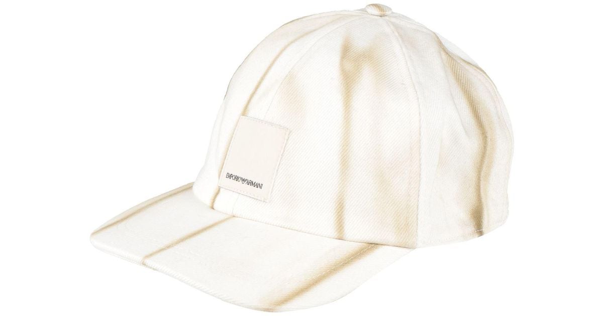 Emporio Armani Hat Cotton, Acetate in White for Men | Lyst UK