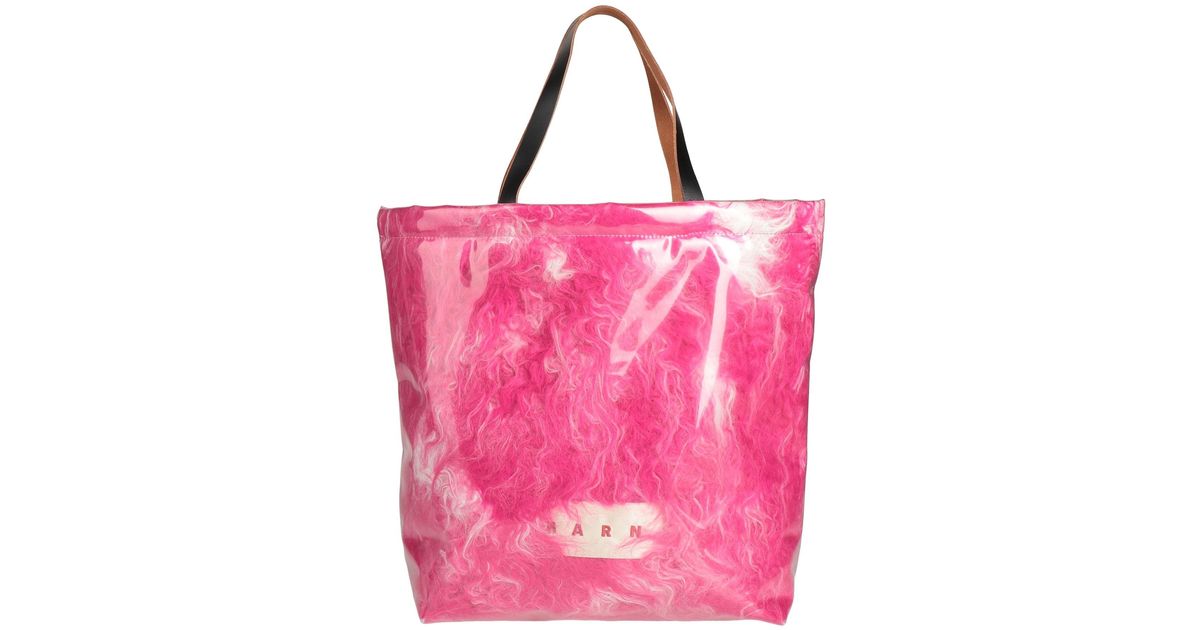 Marni Fuchsia Handbag Pvc in Pink | Lyst