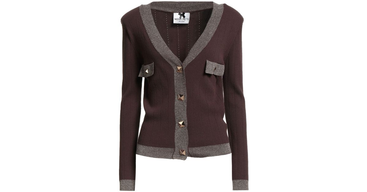 No Secrets Cardigan in Brown | Lyst UK