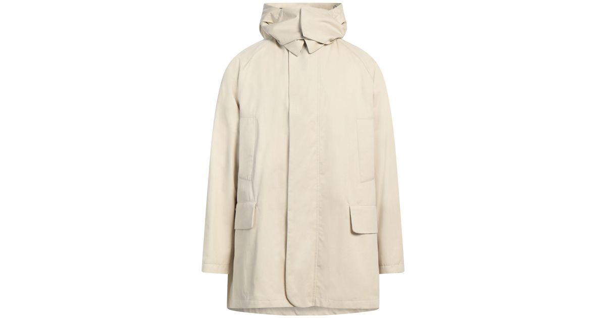 Hevò Overcoat & Trench Coat Cotton in Natural for Men | Lyst