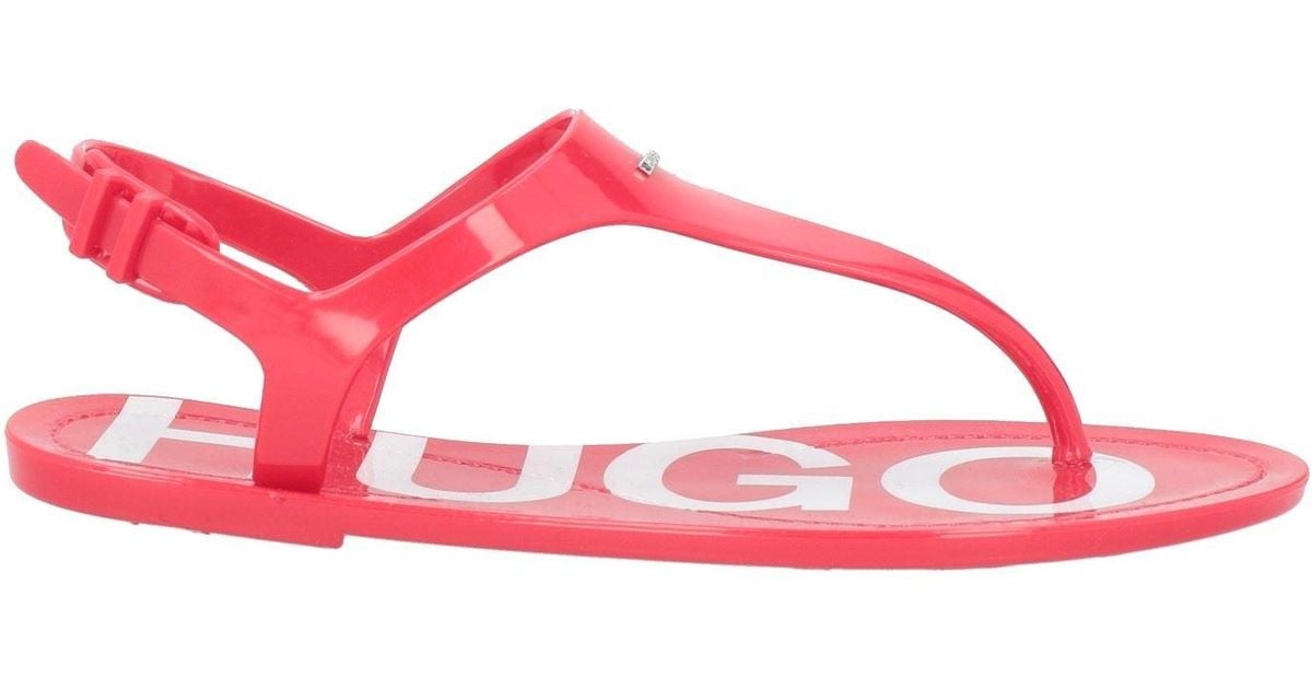 HUGO Thong Sandal in Pink | Lyst UK
