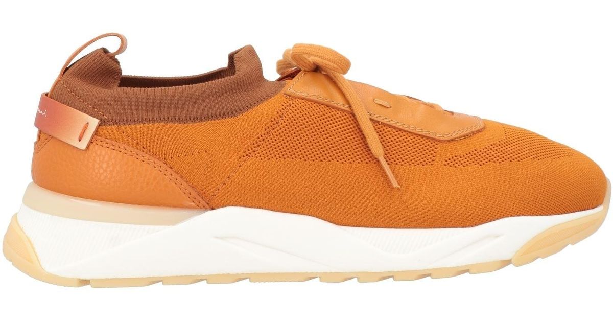 Santoni Innova By Sneakers Textile Fibers, Rubber in Orange for Men | Lyst