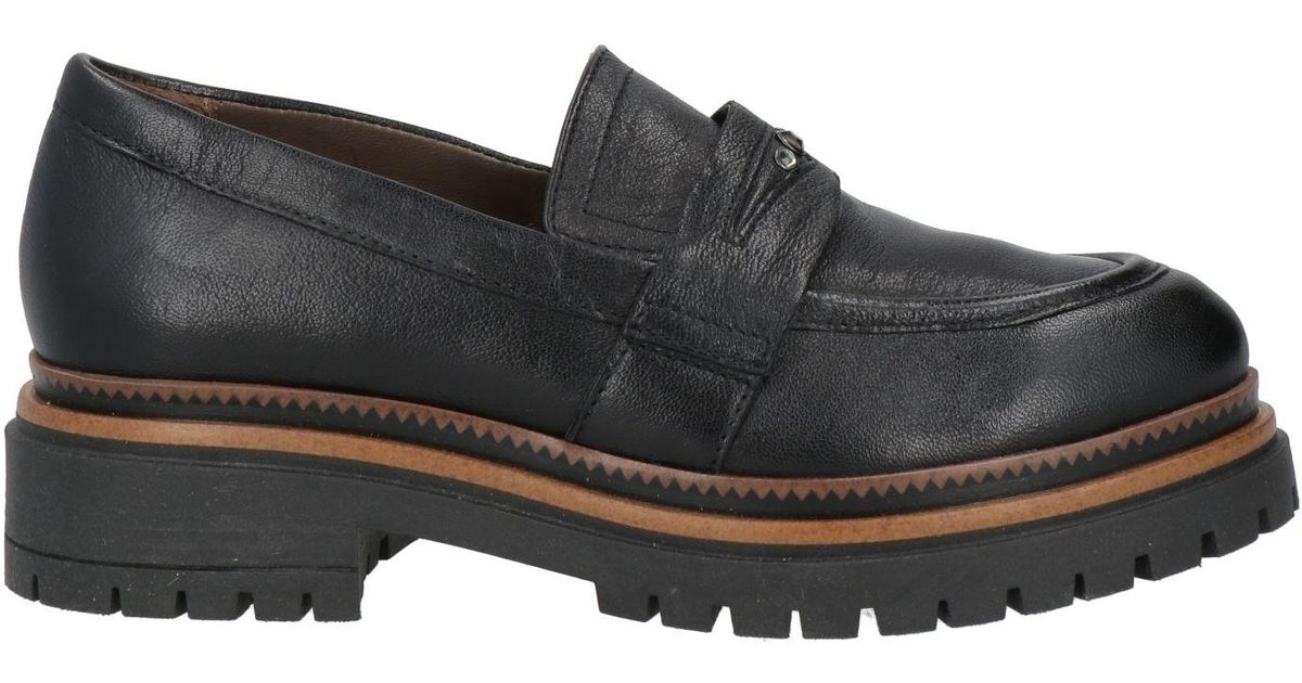 Mjus Loafers Leather in Black | Lyst