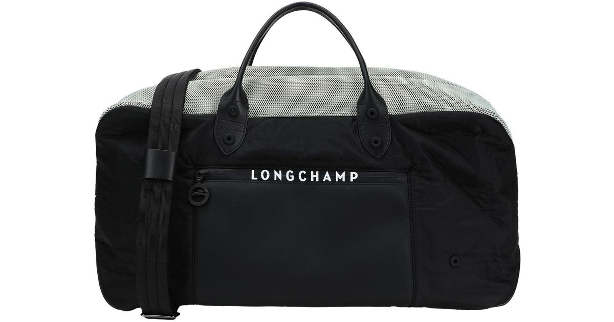 Longchamp Duffel Bags Textile Fibers in Black | Lyst