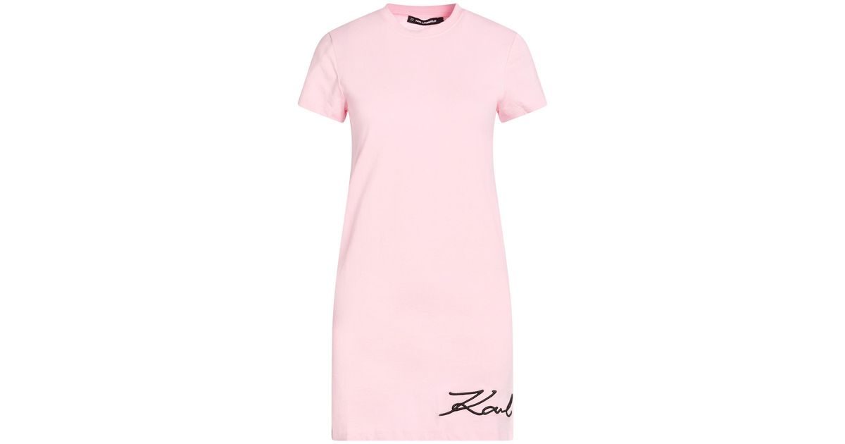 Karl Lagerfeld Mini Dresses in Pink | Lyst UK