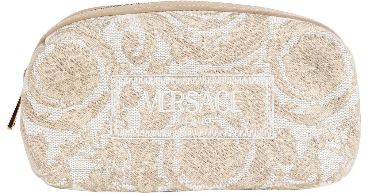 Versace Beauty Case Textile Fibers in Natural | Lyst