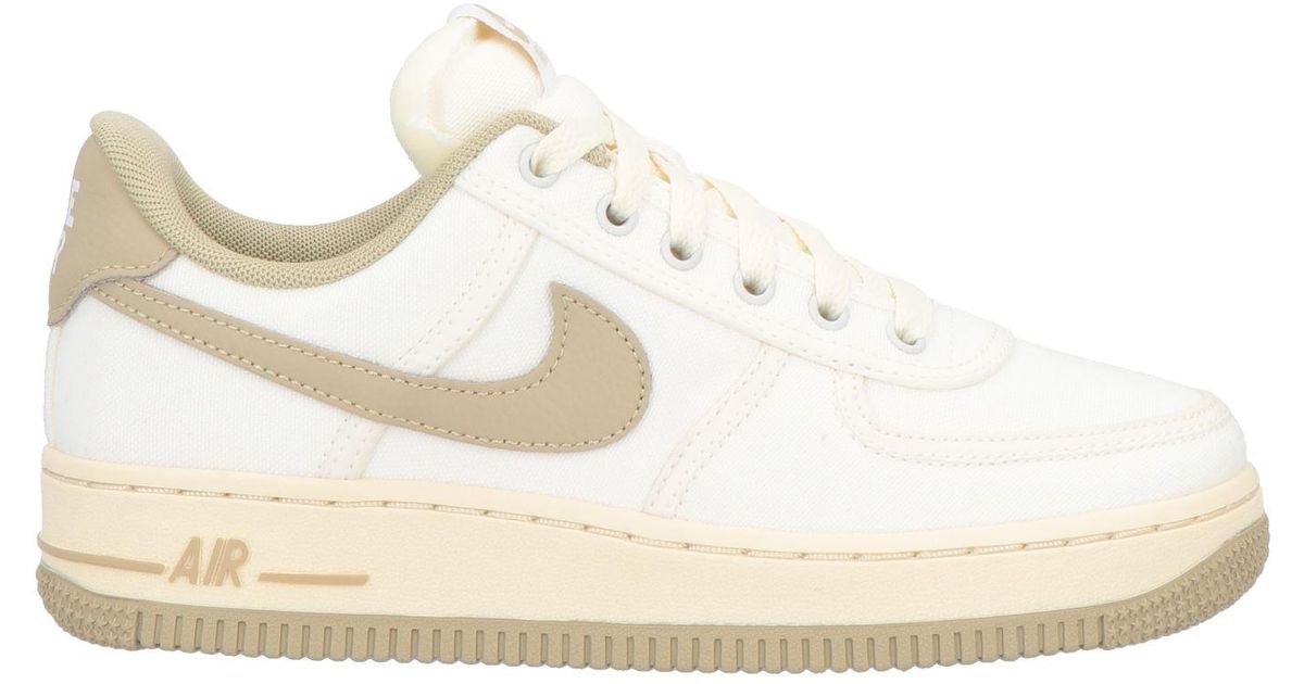 Nike Cream Sneakers Textile Fibers in White | Lyst