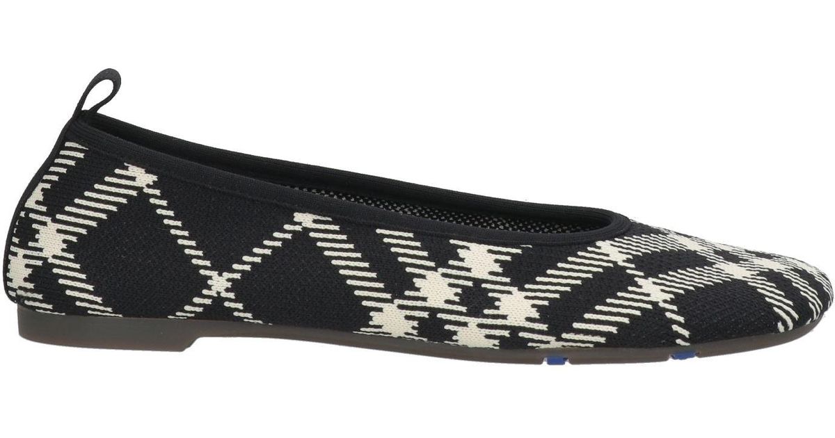 Burberry Ballet Flats Textile Fibers in Black | Lyst