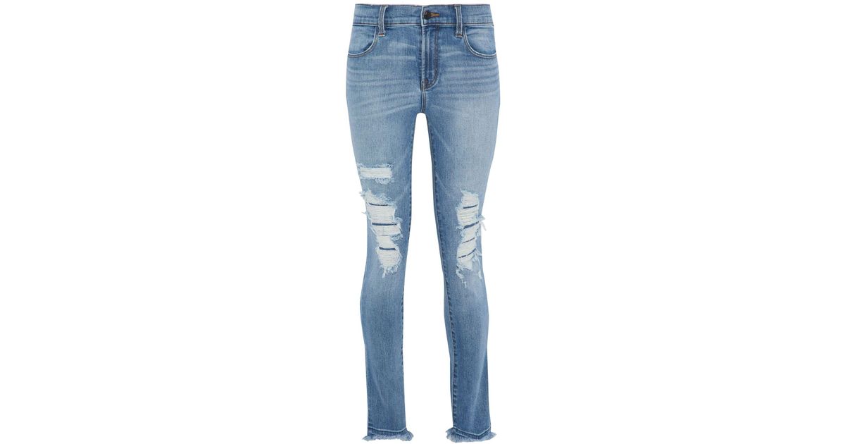 J Brand Denim Pants in Blue - Lyst