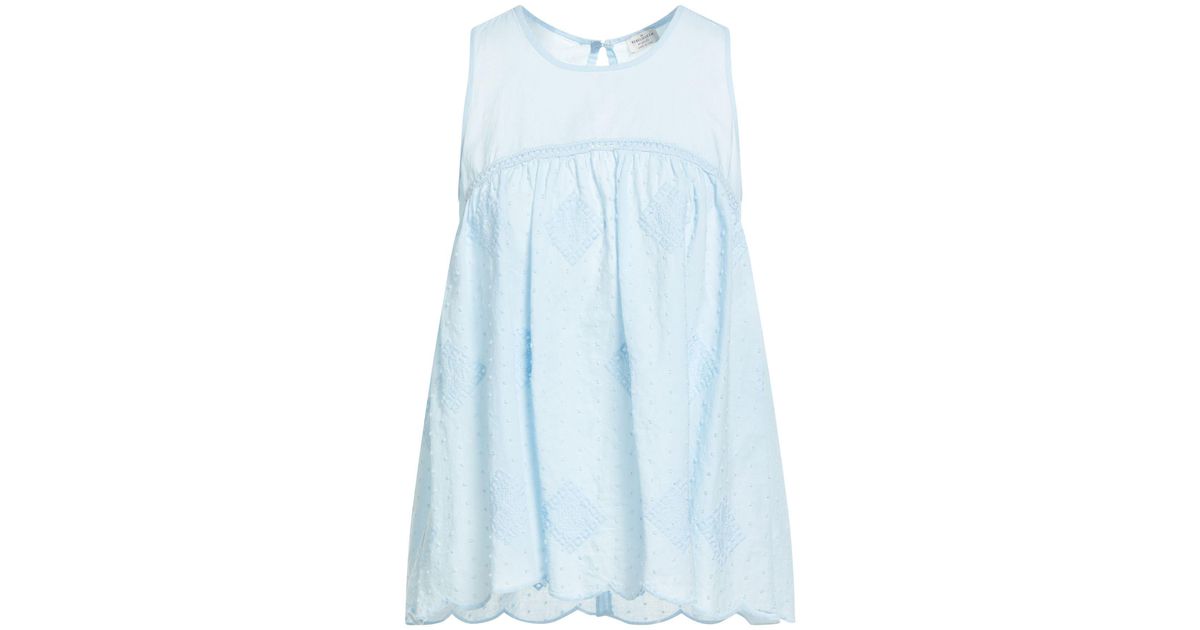 Rebel Queen Sky Top Cotton in Blue | Lyst