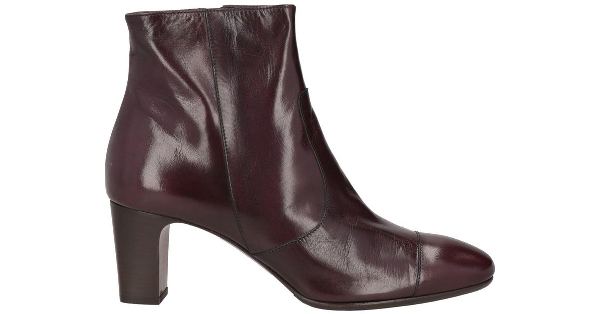 Laboratorigarbo Deep Ankle Boots Soft Leather in Brown | Lyst