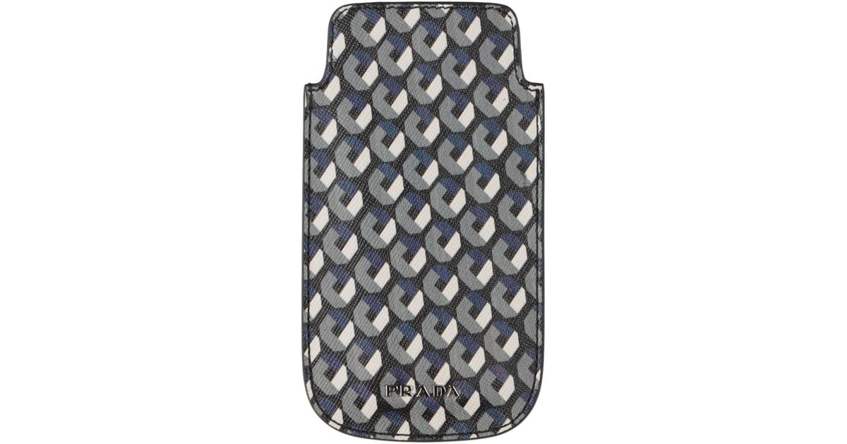 Prada Midnight Covers & Cases Leather in Gray for Men | Lyst