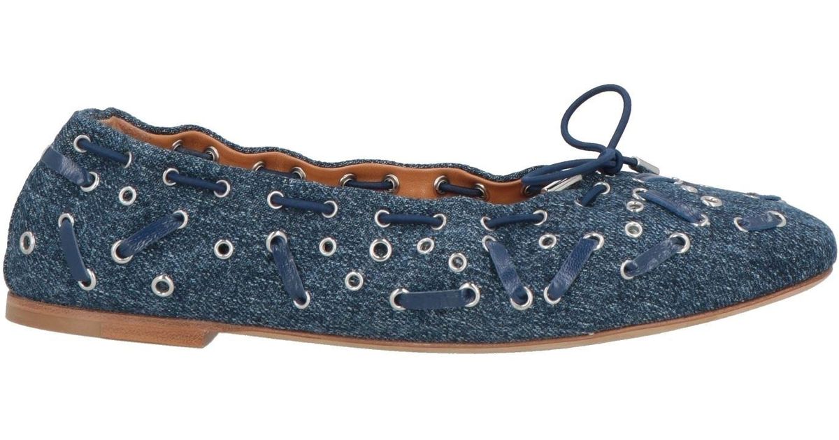 Chloé Ballet Flats Textile Fibers in Blue | Lyst