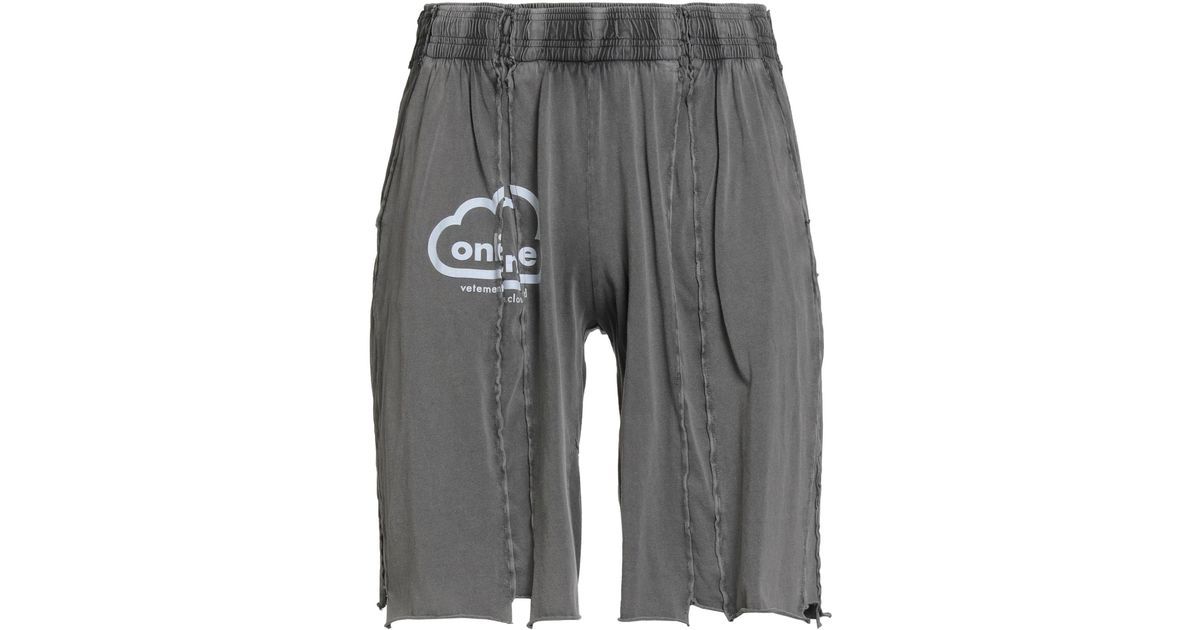 Vetements Shorts & Bermuda Shorts in Grey for Men | Lyst UK